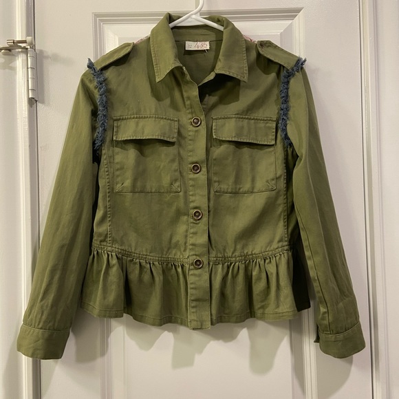 Matilda Jane | Jackets & Coats | Matilda Jane Tween Olive Green Varsity ...